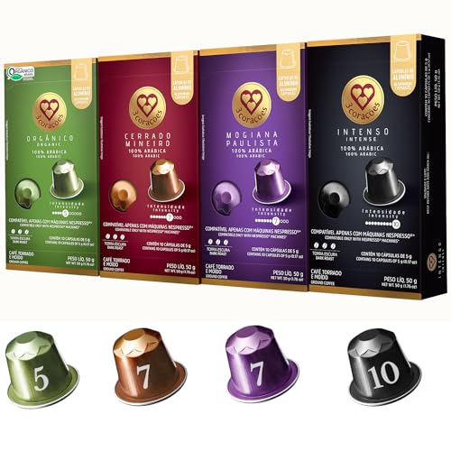 3 Coracoes - 4x10 Variety Pack Coffee Pods Nespresso Compatible ...