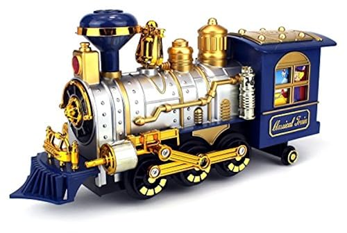 Classical Locomotive Battery Operated Bump and Go Toy Train w/ Smoking ...
