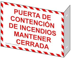 Amazon.com : Fire Door Keep Closed Spanish Sign NHS-6790Proj Exit ...