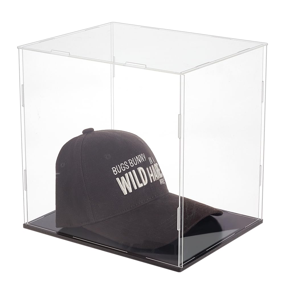 FINGERINSPIRE Acrylic Display Case 10x8.3x10Inch Clear Hat Display Case ...