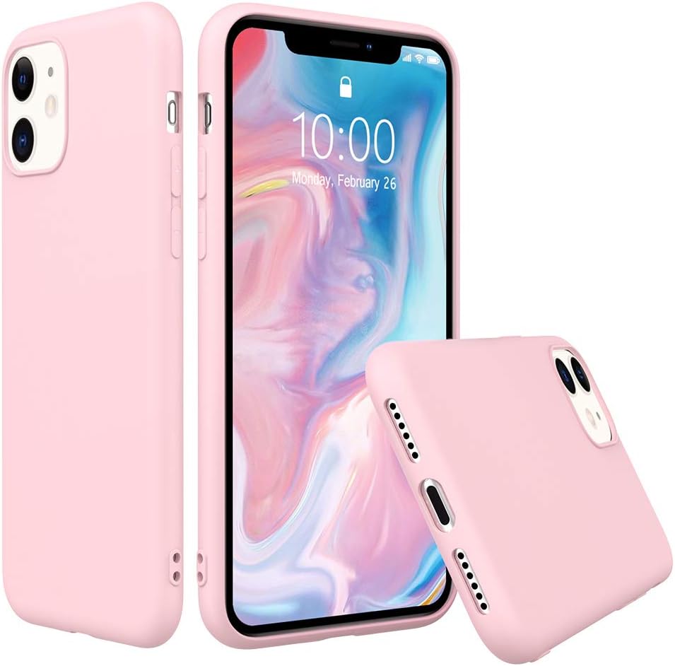 Peakally Funda iPhone 11, Carcasa Rosa TPU Suave Funda para iPhone 11 ...