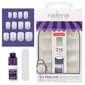 Amazon.com : Nailene So Natural Artificial Nails, Undecorated – Fake ...