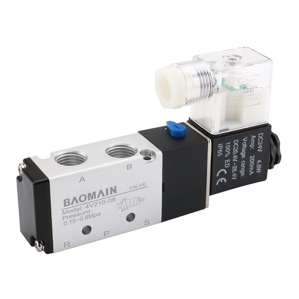Mua Baomain Pneumatic Air Control Solenoid Valve 4V210-08 DC 24V 5 Way 2 Position PT1/4 ...