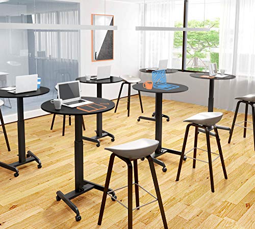 Stand Steady Height Adjustable Round Table & Multifunctional Mobile ...