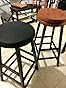 Amazon.com: Mr IRONSTONE Pub Height Bar Stools Set of 2, Rustic Brown ...