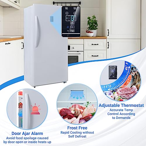 Smad Upright Freezers 13.8 Cu.ft, Convertible Freezer Refrigerator ...