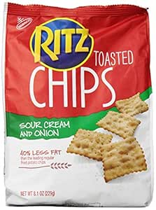Ritz Crackers Toasted Sour Cream And Onion Chips, 8.1- Ounce Bag ...