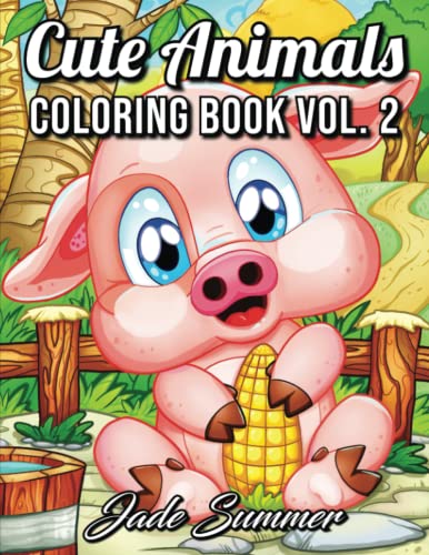Amazon.com: Cute Animals 2: A Coloring Book with Fun, Easy, and ...