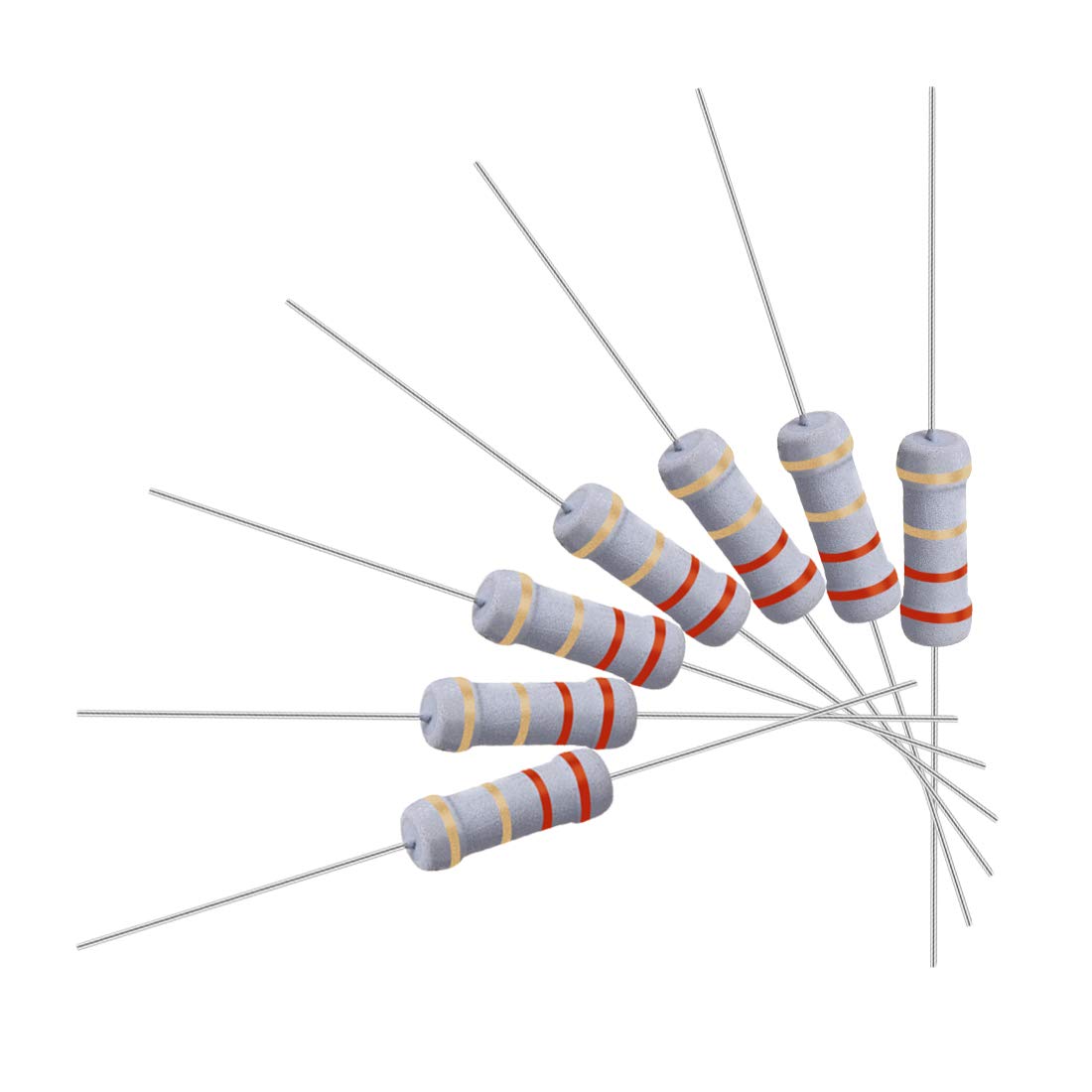 uxcell 50Pcs 2.2 Ohm Resistor, 1W 5% Tolerance Metal Oxide Film ...