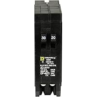 Square D - HOMT3020 Homeline 1-30-Amp 1-20-Amp Single-Pole Tandem ...