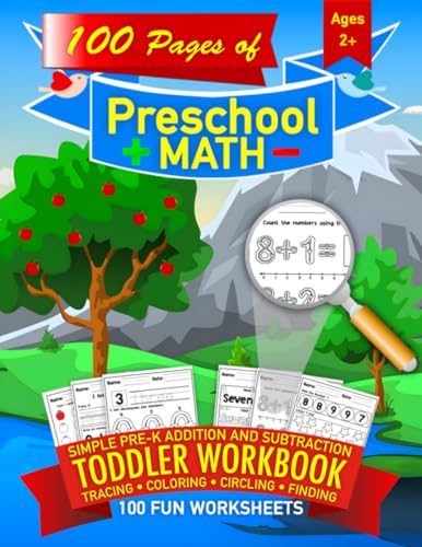Mua Preschool Math Workbook - Simple Toddler Pre-K Addition and ...