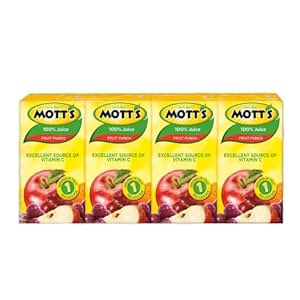 Amazon.com : Mott's 100% Fruit Punch Juice, 4.23 fl oz boxes (Pack of ...