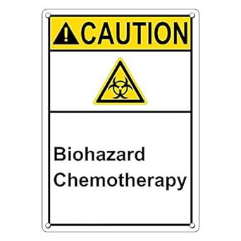 Amazon.com: Weatherproof Plastic Vertical ANSI Caution Biohazard ...