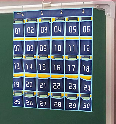 MISSLO Numbered Classroom Pocket Chart for Cell Phones and Calculator ...
