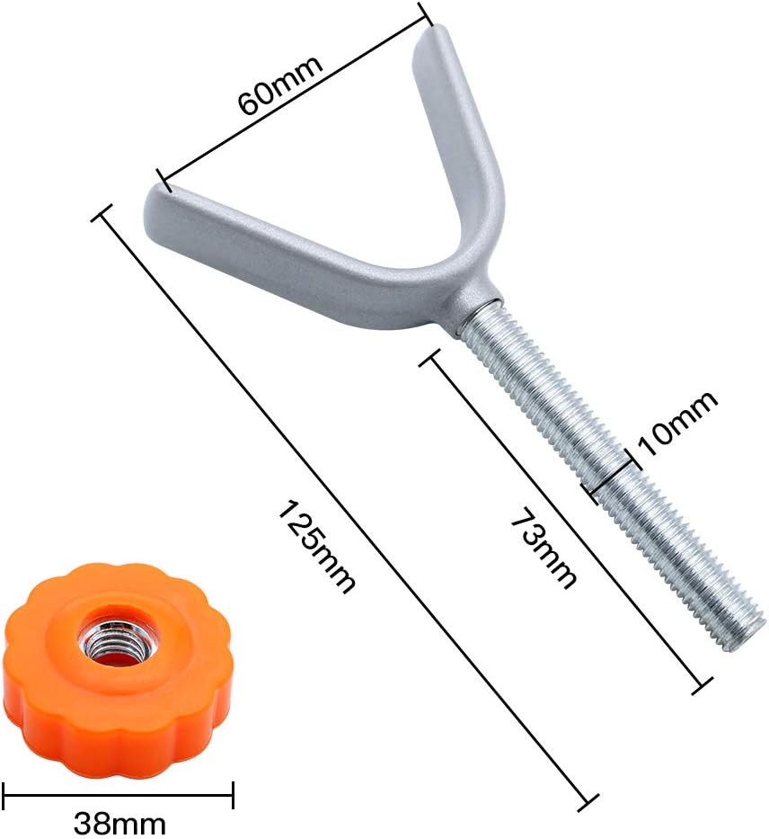 DXLing 2 Pieces Y Shape Spindle Rod M10 (10mm) Extra Long Threaded ...