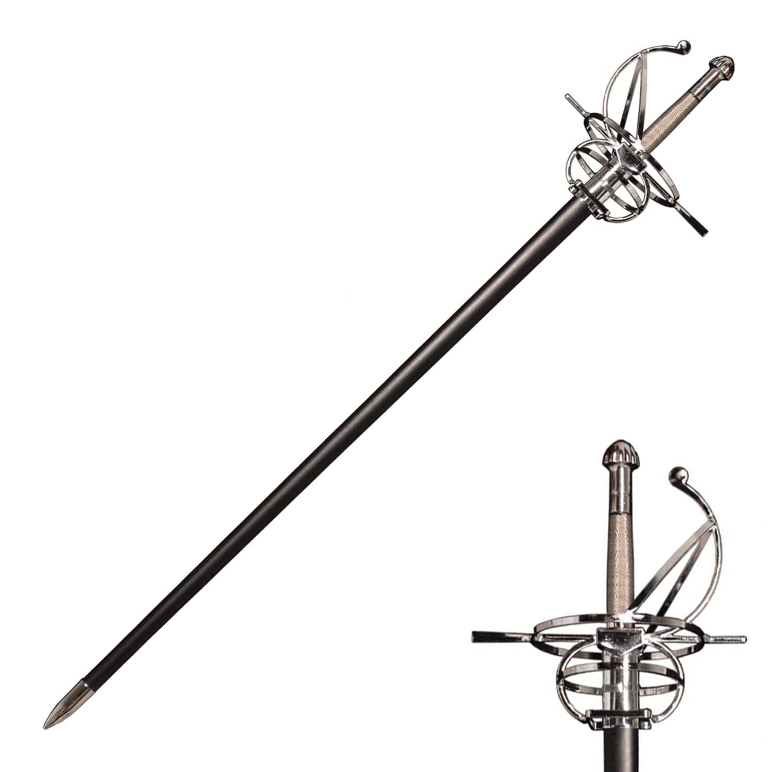 COSWOR 45.7" Renaissance Spanish Italian Style Rapier Fencing Sword ...