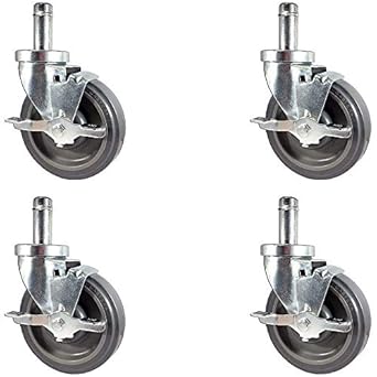 Caster Barn - NEW 5" Caster set for Metro Wire Shelving - Set of 4 ...