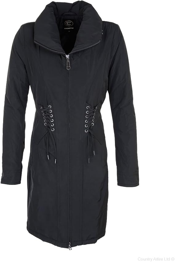 Creenstone Ladies' Mid-Length Coat - Black - 36: Amazon.co.uk: Clothing
