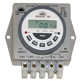 Flexcharge Digital Programmable 12 Volt DC Timer: Amazon.com: Industrial & Scientific