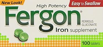 Amazon.com: Fergon Iron Supplement, Tablets, 100 Count by Fergon ...