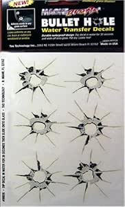 Amazon.com: Magnegrafix Water Transfer Bullet Hole Decals, Pack of 6 ...