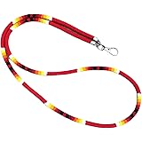 Amazon.com: Native American Style Lanyard, beaded badge holder, bead ...
