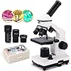 Microscope,Compound Monocular Microscope 40X-2000X for Kids,Adults and ...