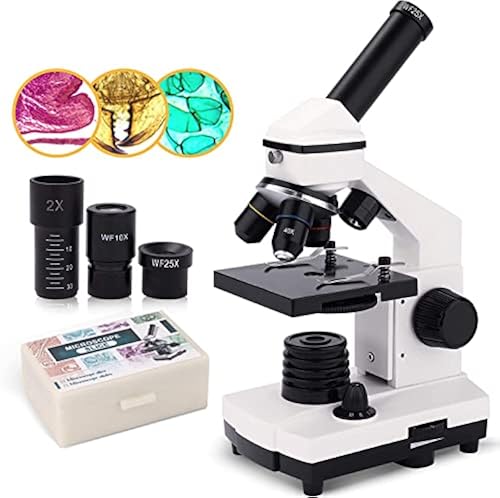 Microscope,Compound Monocular Microscope 40X-2000X for Kids,Adults and ...