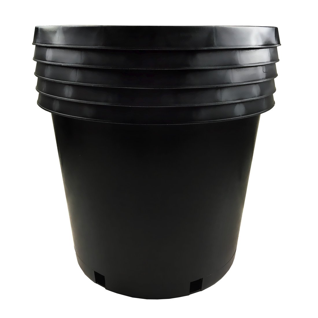 Calipots 5 Pack 15 Gallon Premium Black Plastic Nursery Plant Container Calipots 5 Pack 15 Gallon Premium Black Plastic Nursery Plant Container