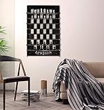 Giant Wall-Mounted Vertical Chess Set
