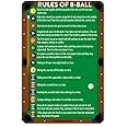 Amazon.com: SaNavie 8 Ball Billiard Rules 8 Ball Billiards Pool Table ...