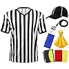 SOMSOC 6 Pieces Men's Official Referee Costume Set Black and White ...