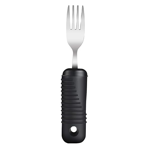 Adaptive Fork,Easy Grip Utensil with Built-Up Handle for Hand Tremors ...