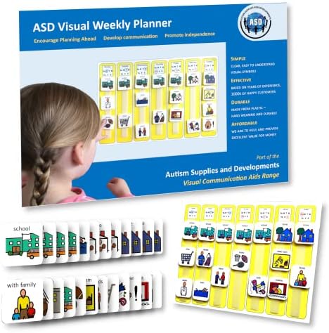 Weekly Planner Wall Chart – Visual Cards Weekly Calendar Visual Board ...