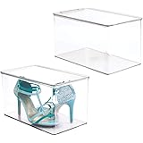 Amazon.com - mDesign Closet Stackable Plastic Storage Box with Lid ...