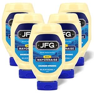 Amazon.com : JFG Real Mayonnaise 18 oz. Squeeze (Pack of 12) : Grocery ...
