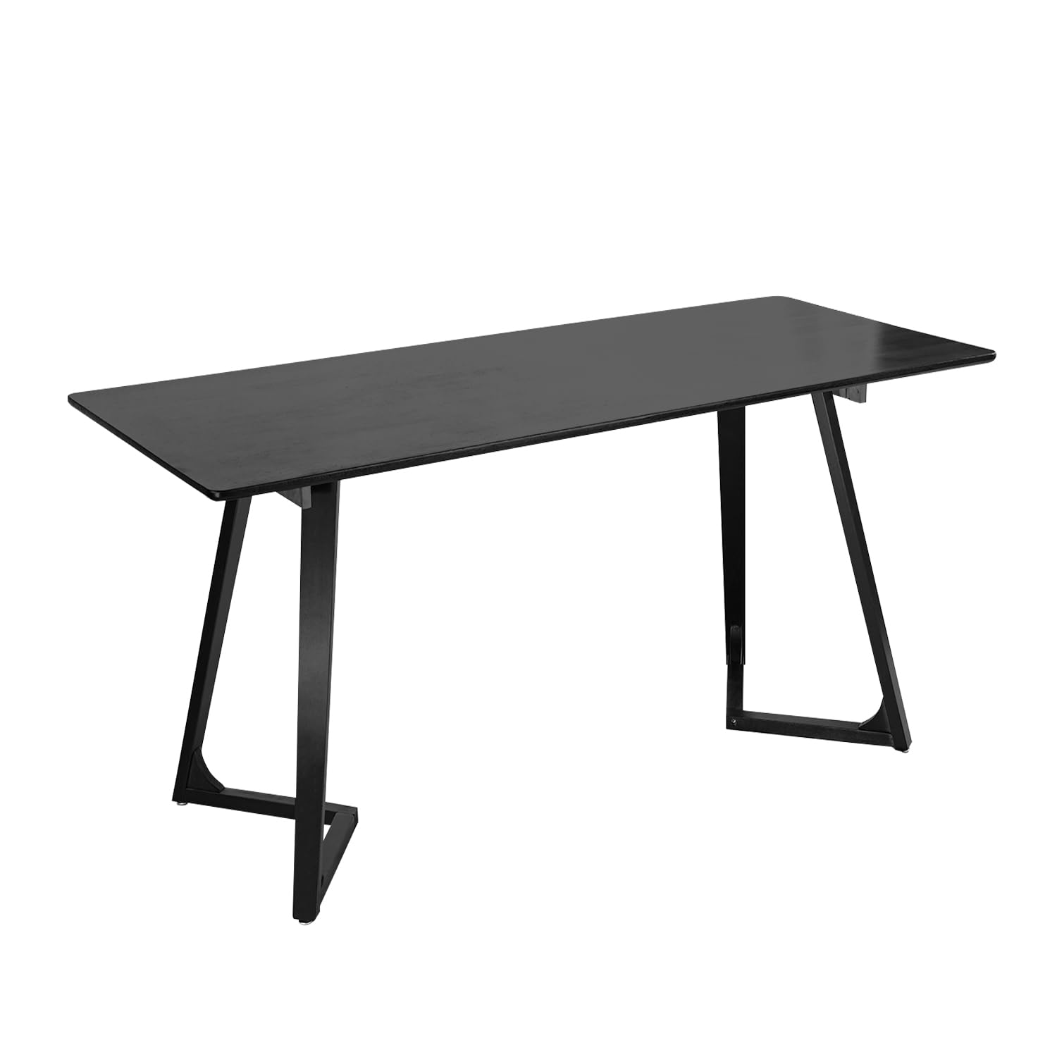 DELAVIN 59 Inch Large Solid Wood Dining Table for 4-6 People, Modern ...