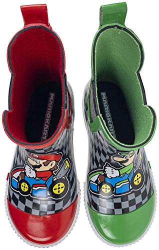 Super Mario Nintendo Rain Boots,Mid Height Slip on Boots,Red Green ...