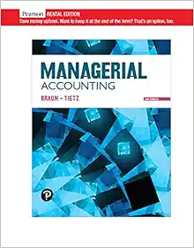 Managerial Accounting 6th Edition Solutions Course Hero