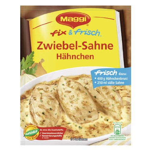 MAGGI fix & fresh chicken with onion sauce (Zwiebel-Sahne Hähnchen ...