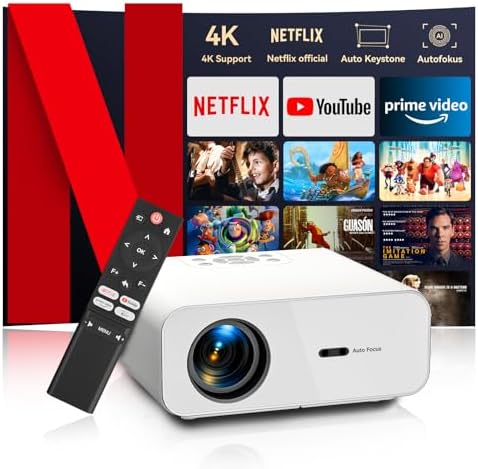 Projector 26000 lumens WiFi6 Bluetooth Full HD 1080P 4K Home Cinema ...
