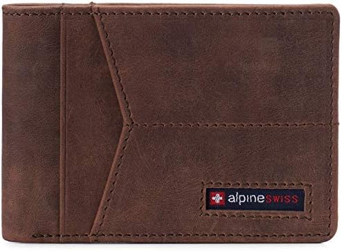 Alpine Swiss Delaney Slimfold Wallet RFID Safe For Men Hampton ...