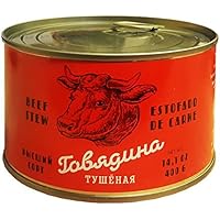 Amazon.com: Beef Stew canned ( 14.1 Ounce / 400 Gram ) Tushonka. 100% ...