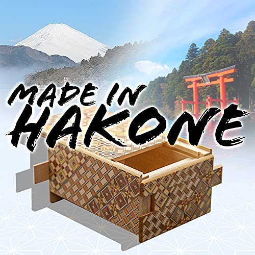 Warashibe Wooden Secret Puzzle Box, 4 Sun 10 Steps, Japan Made, with ...