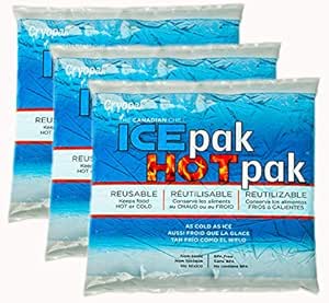 Amazon.com : Cryopak Reusable Ice Pak Hot Pak 3-Pack - For Coolers ...
