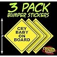Amazon.com: Clown Lizard Cry Baby On Board Funny Bumper Sticker Decal ...