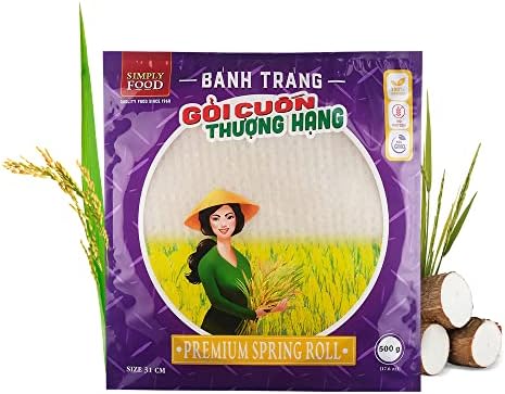 Simply Food - Round Premium Spring Roll Rice Paper Wrapper, All Natural ...