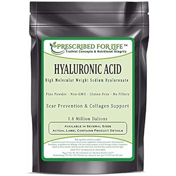 Amazon.com: NuSci Pure Hyaluronic Acid HA Sodium Hyaluronate Powder (50 ...