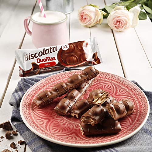 Biscolata Duomax Milk Chocolate Wafer Bar Snack Cookies (16 pack - 32 ...