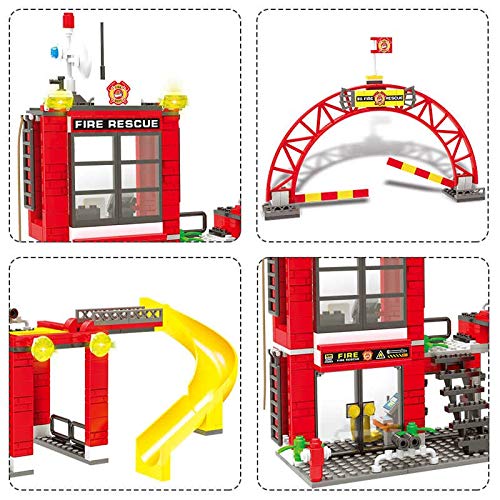 City fire station building blocks set | marine fire rescue toy